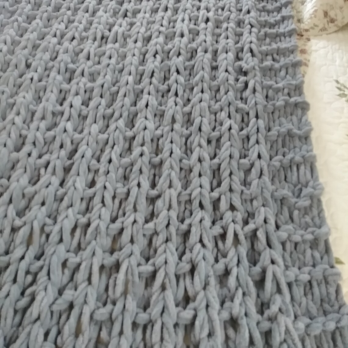 Hand Knit Extra Chunky Blanket Ready to Ship - Etsy