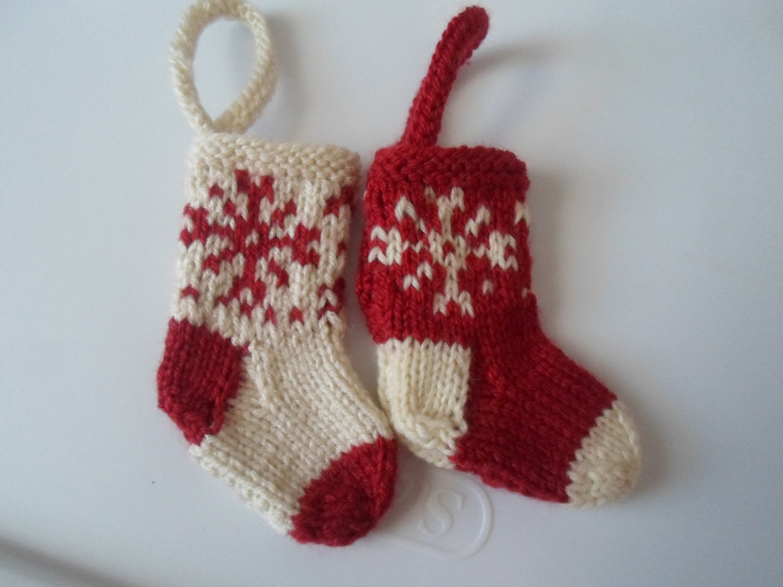 Tiny Sock Ornaments Set of Two - Etsy