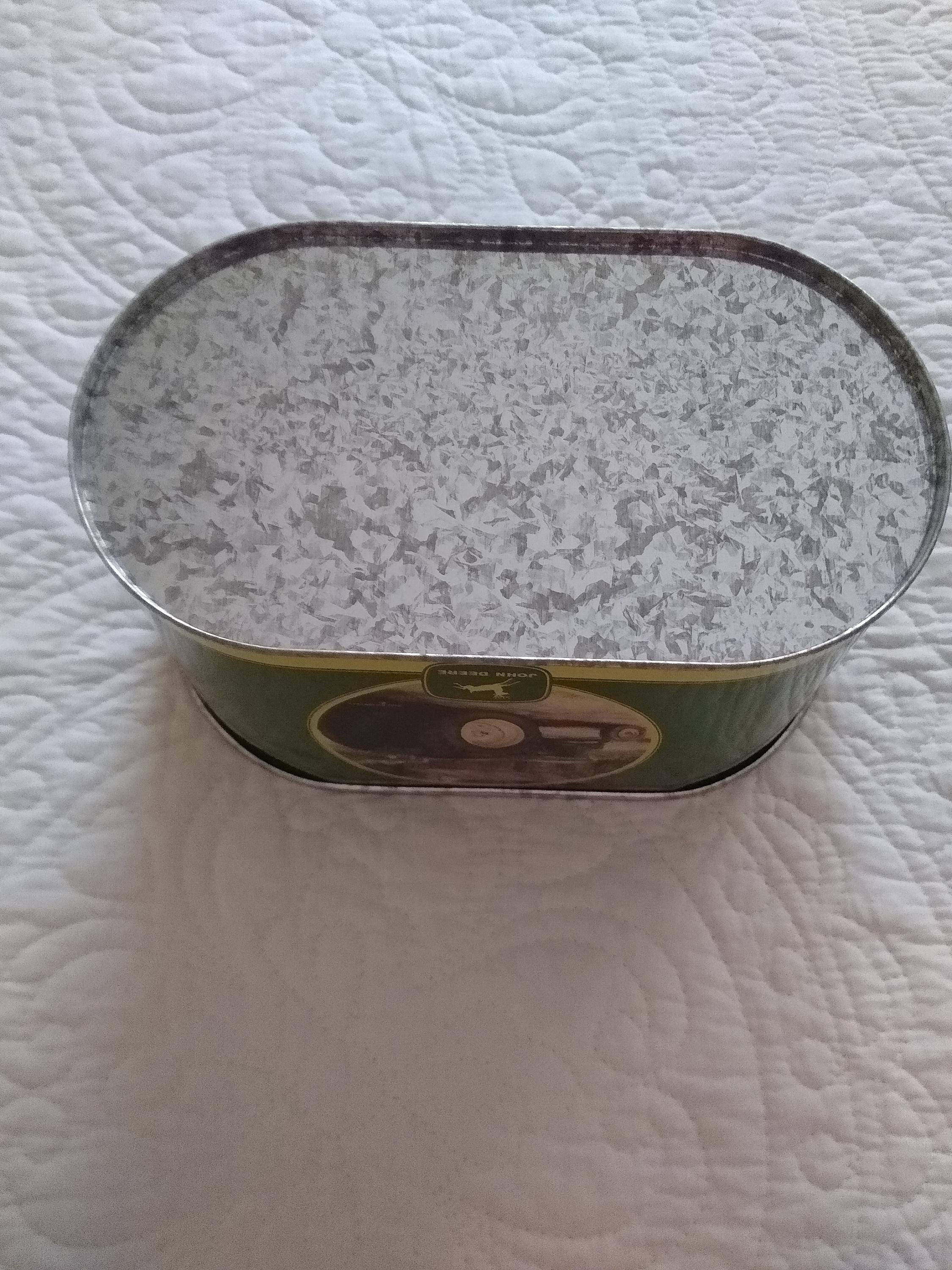 John Deere Oval Galvanized Tubs Collectible Rare Find - Etsy