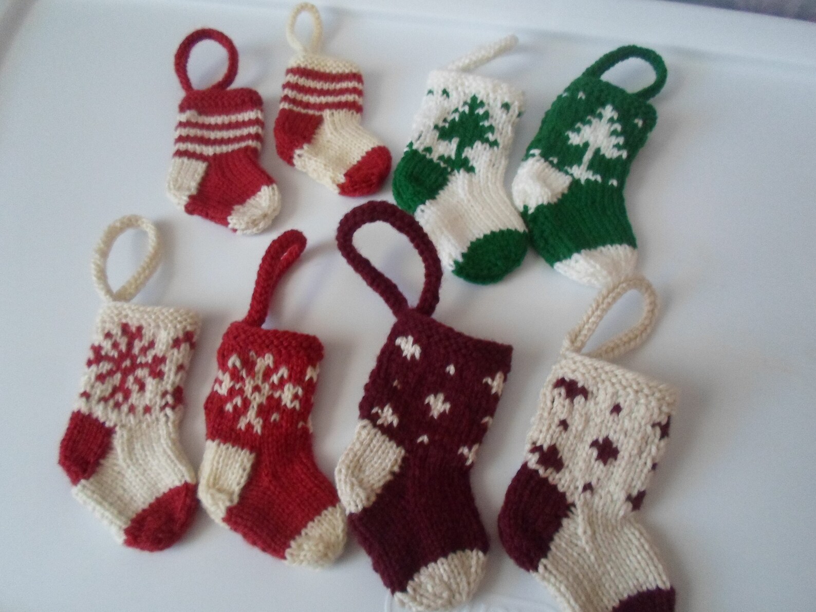 Tiny Sock Ornaments Set of Two - Etsy