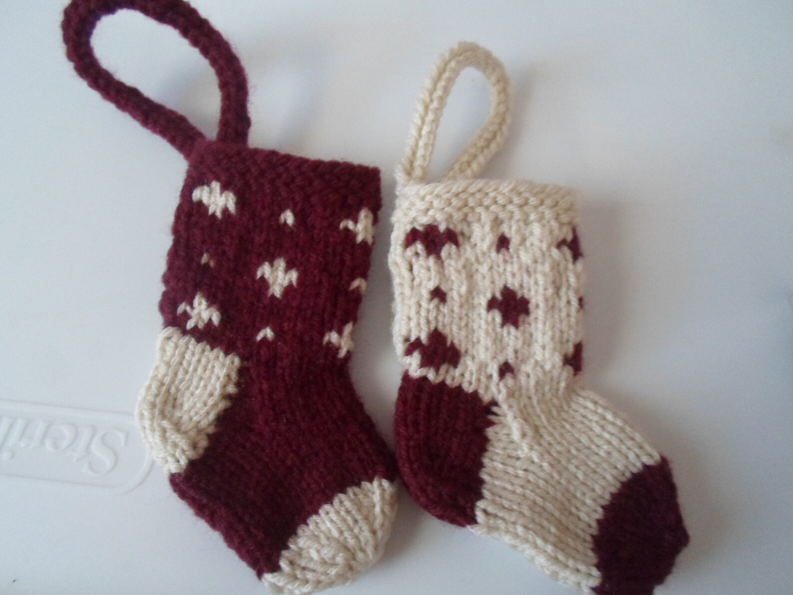Tiny Sock Ornaments Set of Two - Etsy