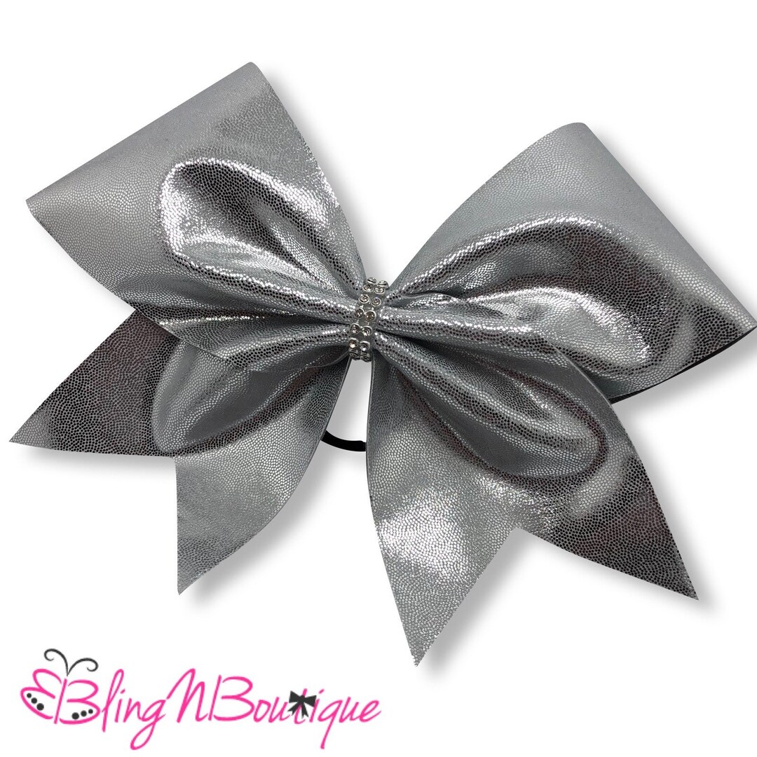 Silver Cheer Bow, Practice Bow, All Star Cheer Bow, Competition Cheer ...