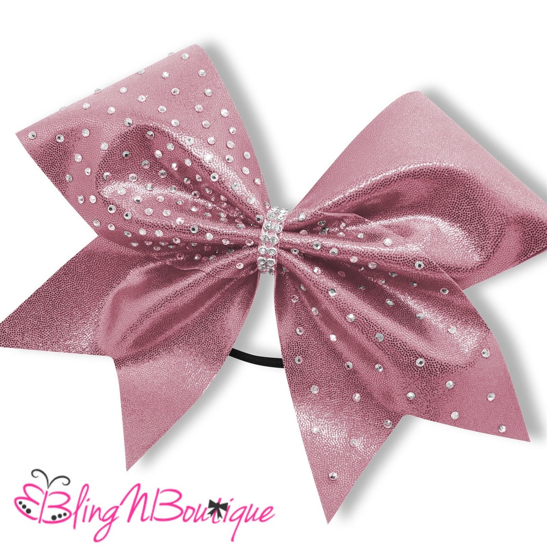 Rhinestone Cheer Bow - Light Pink Cheer Bow - Light Pink Hair Bow ...