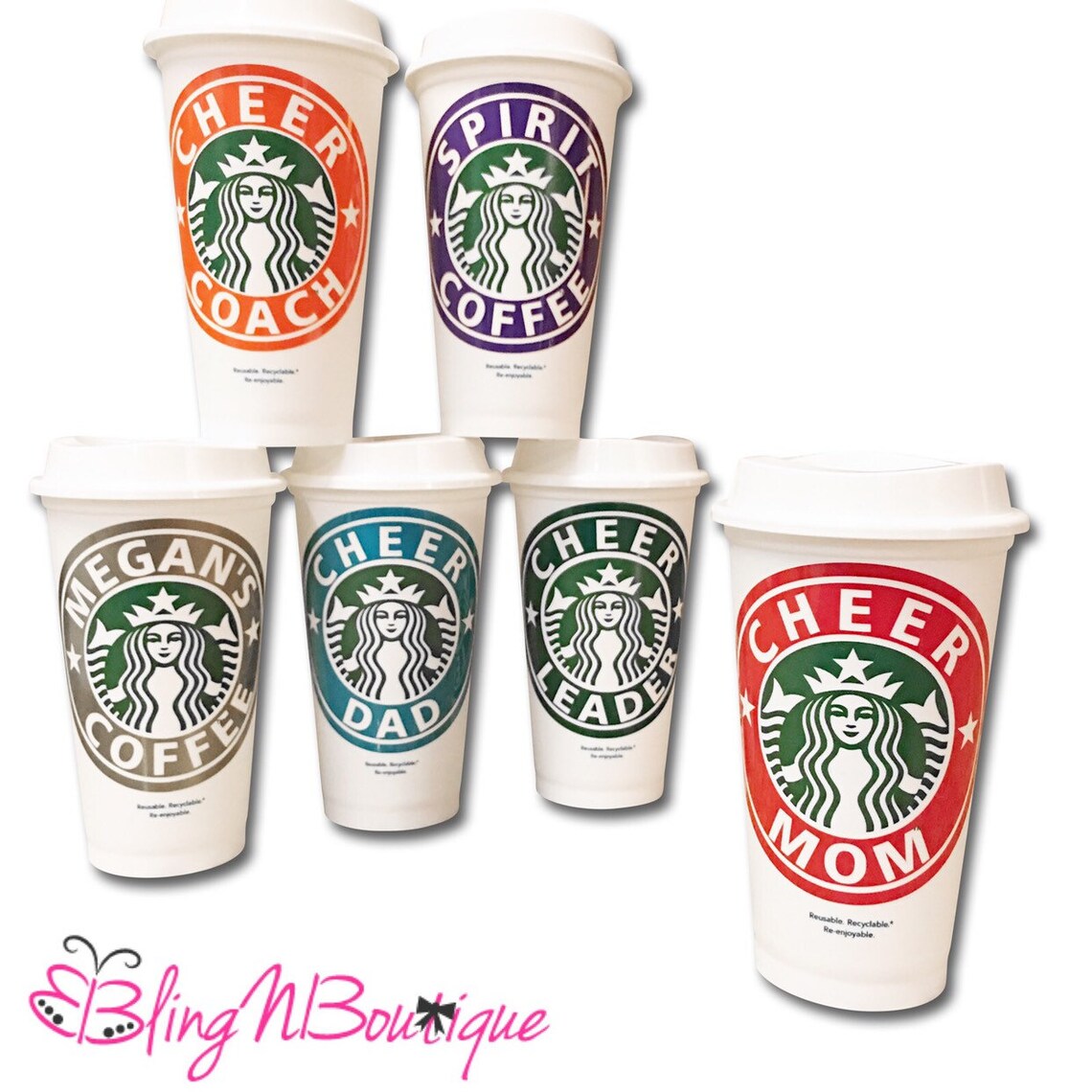 Starbucks Coffee Cup Cheer Gift Cheer Mom Gift - Etsy