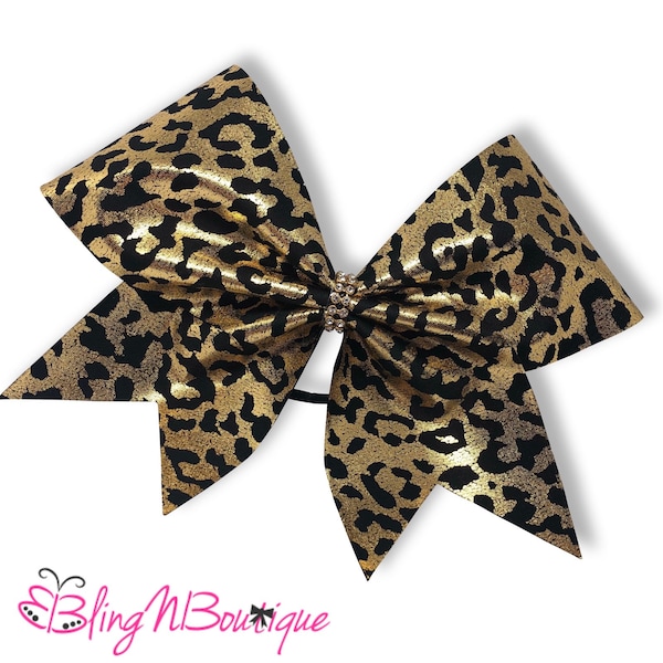 Cheetah Cheer Bows - Etsy