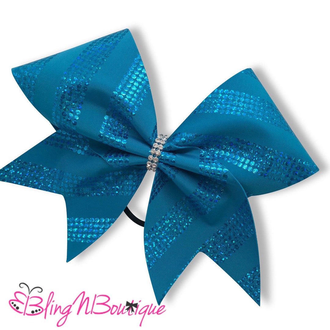 Teal Cheer Bow, Practice Cheer Bow, Blue Cheer Bow, School Cheer Bow ...