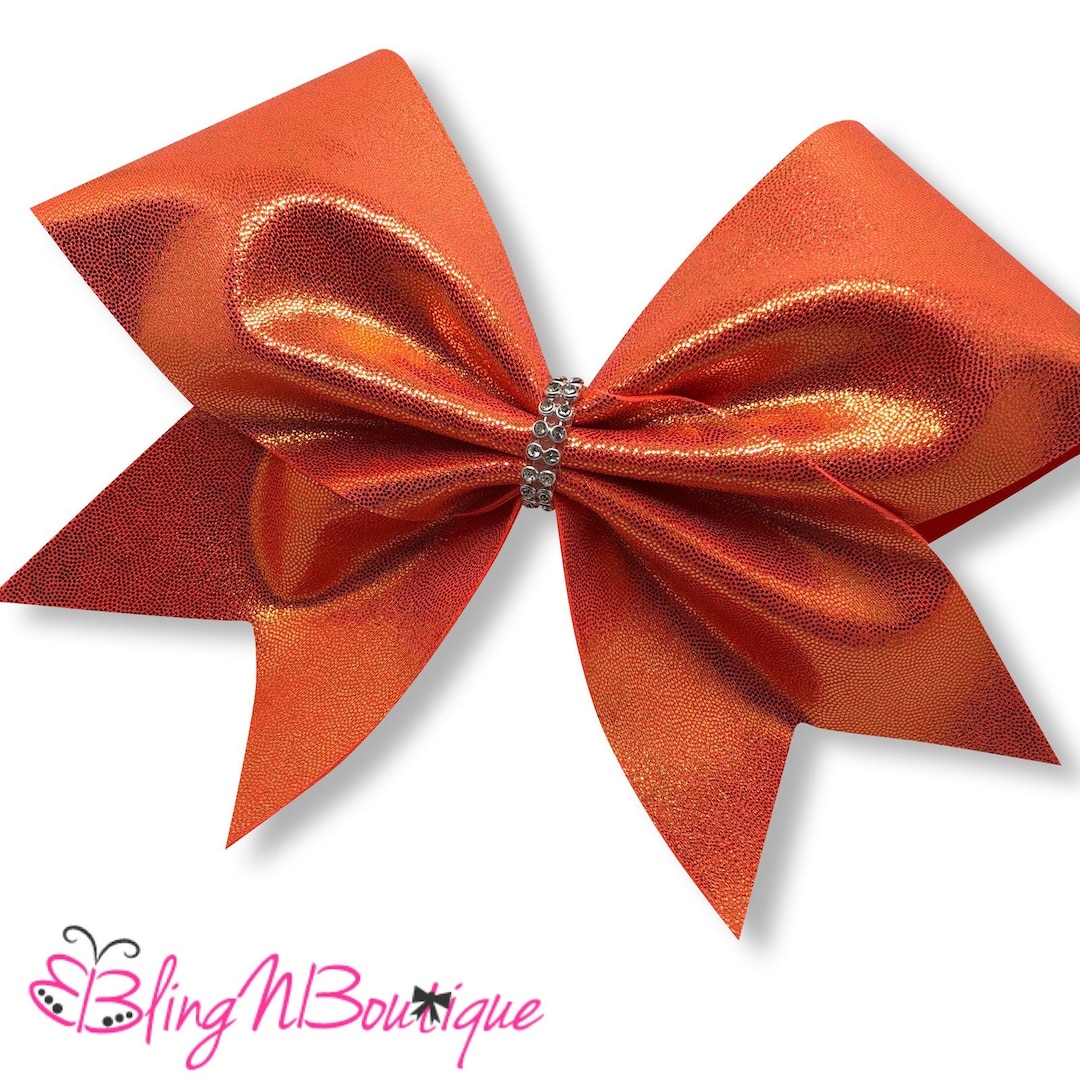 Orange Cheer Bow, Practice Bow, All Star Cheer Bow, Competition Cheer ...