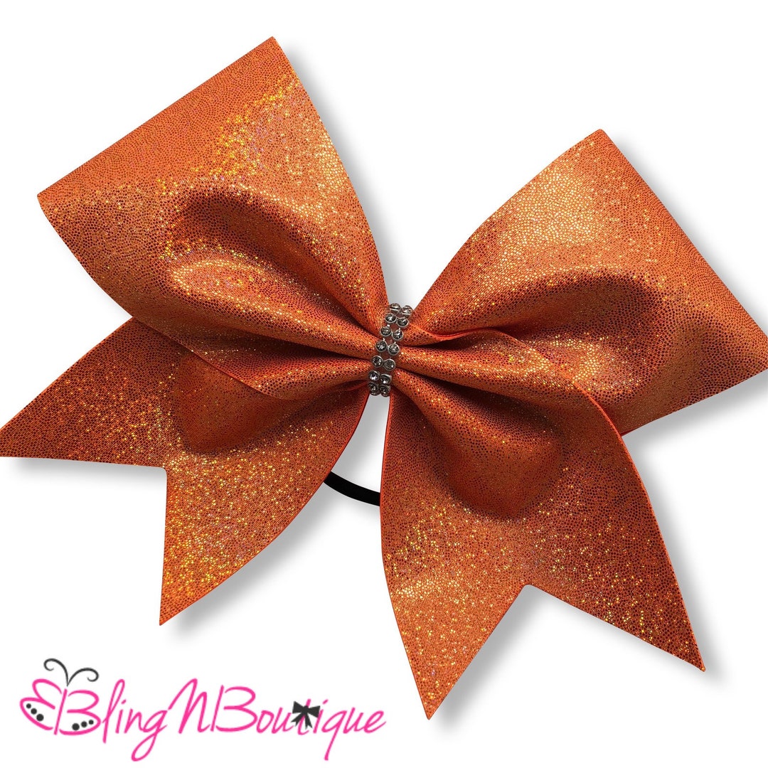 Tangerine - Orange Cheer Bow - Etsy