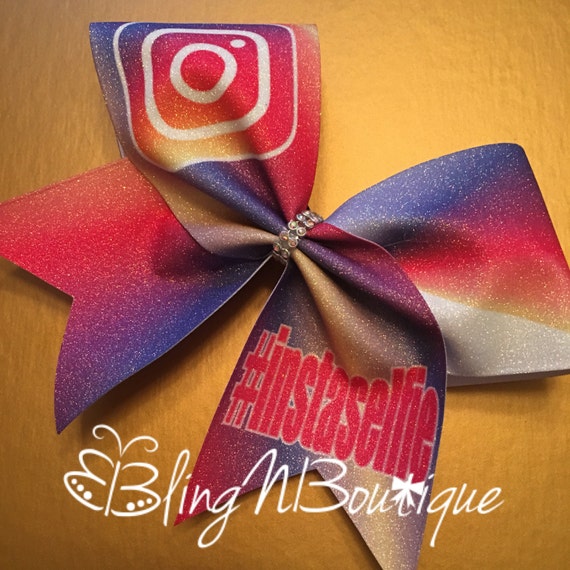 Instagram Cheer Bow Pink & Purple Ombre Glitter Cheer Bow | Etsy