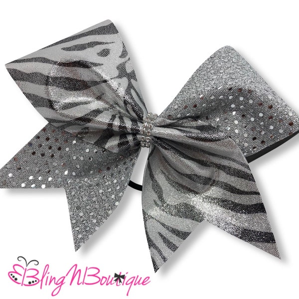 Zebra Cheer Bow - Etsy