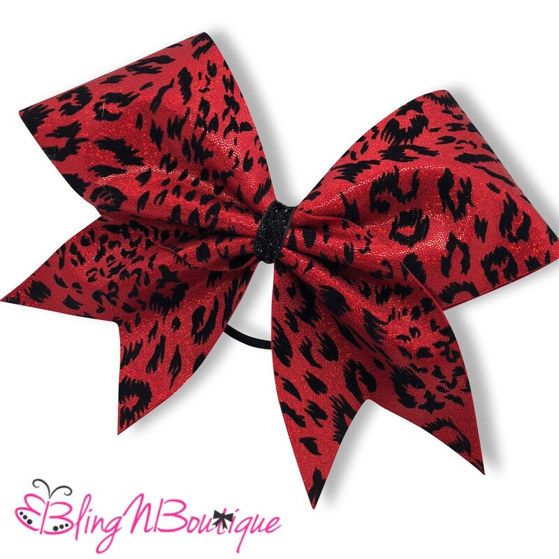 Cheetah Cheer Bows - Etsy