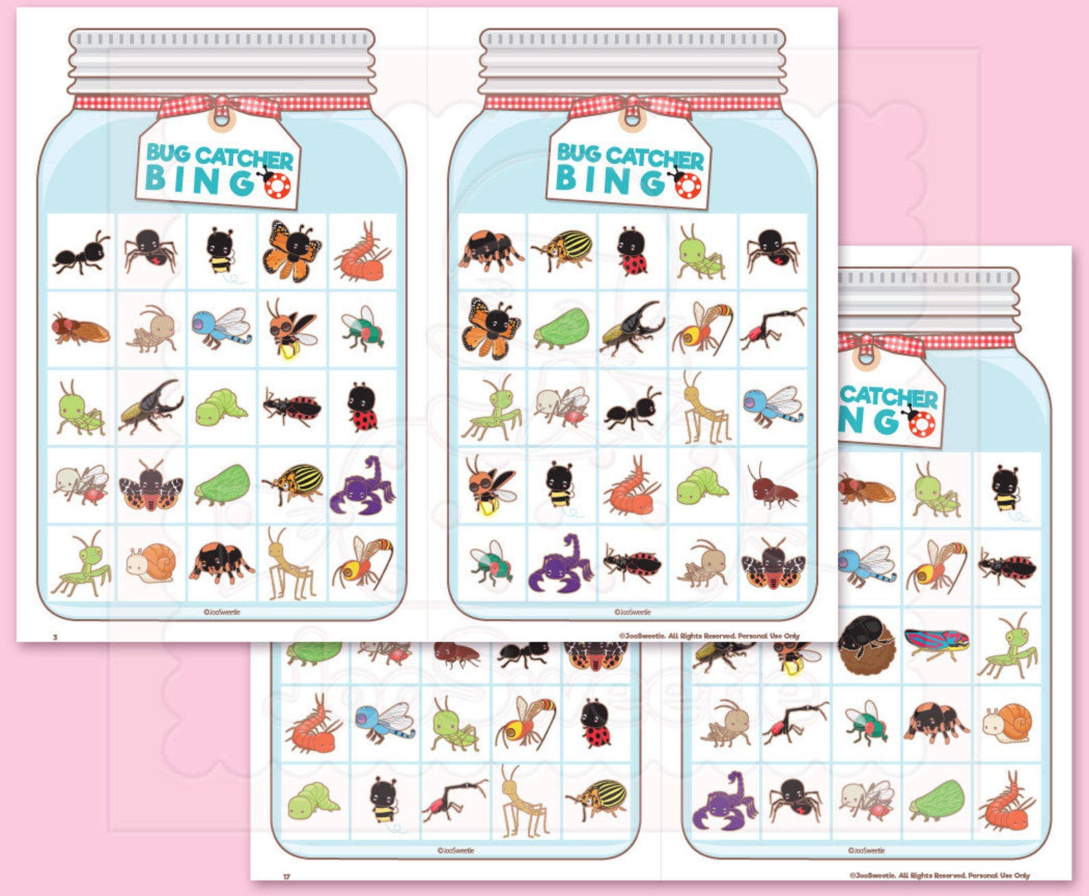 Bug Catcher Bingo Game Kitprintable PDF Download - Etsy