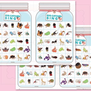 Bug Catcher Bingo Game Kitprintable PDF Download - Etsy