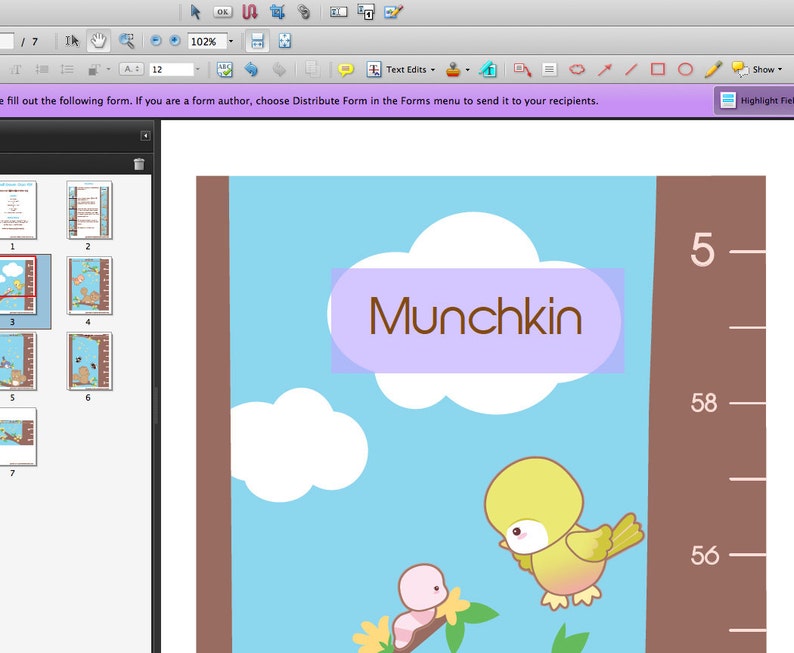 Squirrel Growth Chart Printable Pdf Download Etsy