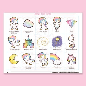 Unicorn Magic Bingo Game Kitprintable PDF Download - Etsy