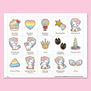 Unicorn Magic Bingo Game Kitprintable PDF Download - Etsy