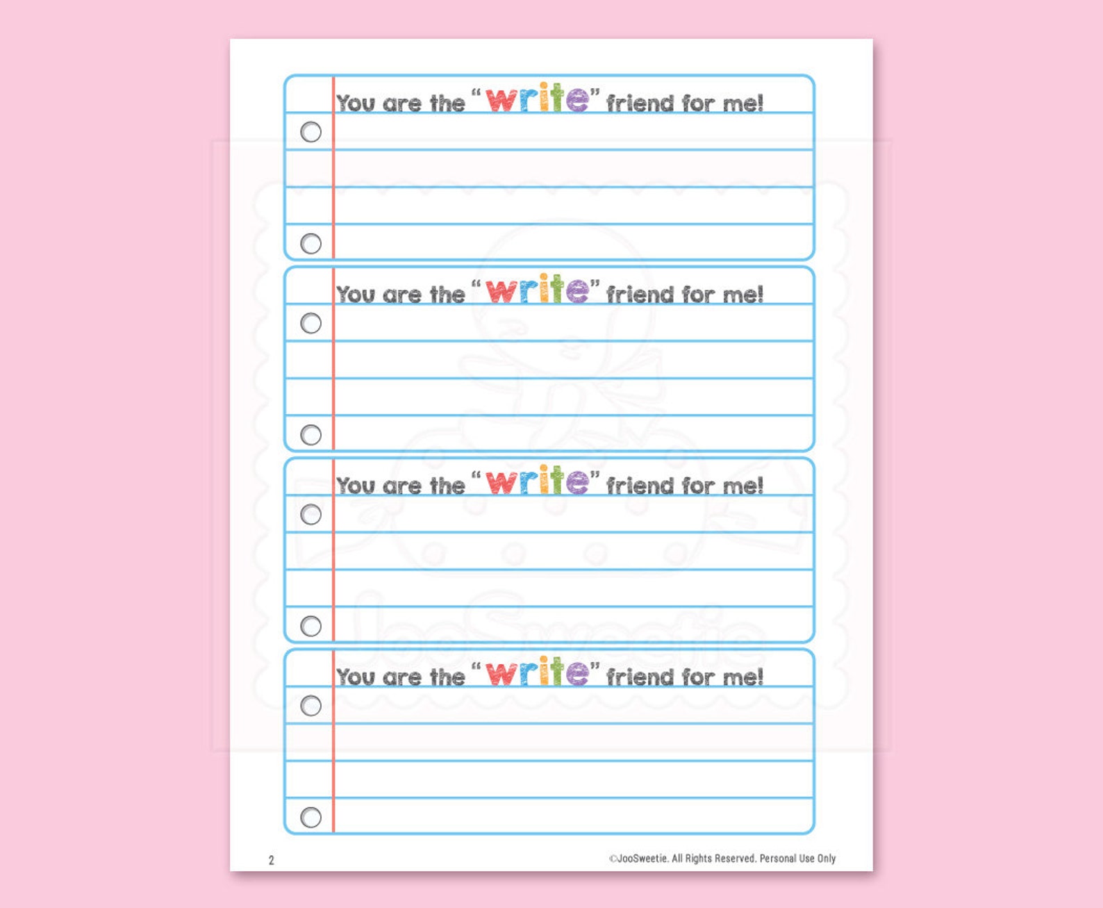 You're Write Friend for Me Valentine Pen Favor | Etsy