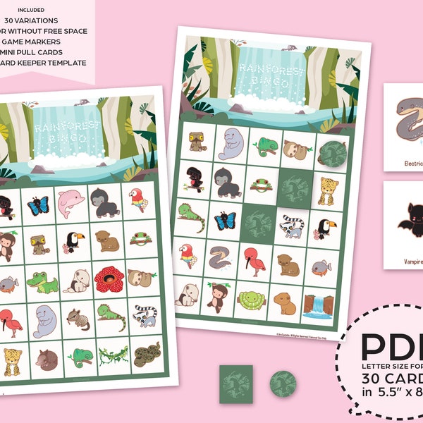 Jungle Bingo - Etsy