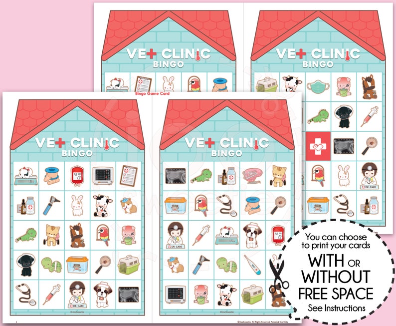 Vet Clinic Bingo Game Kitprintable PDF Download - Etsy
