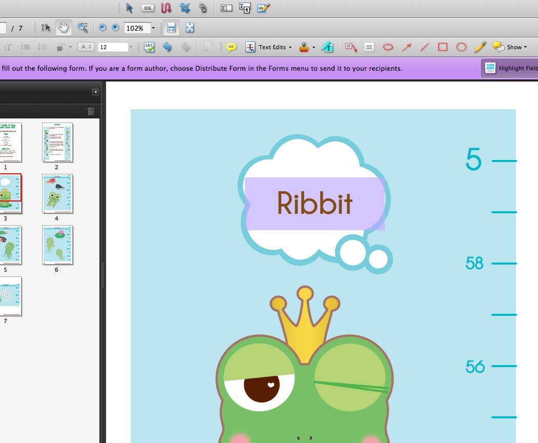 Frog Life Cycle Growth Chart-printable PDF Download | Etsy