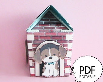 Printable Dog House Box - Etsy