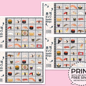 Sushi Bingo Game Kit | PDF Download - Etsy