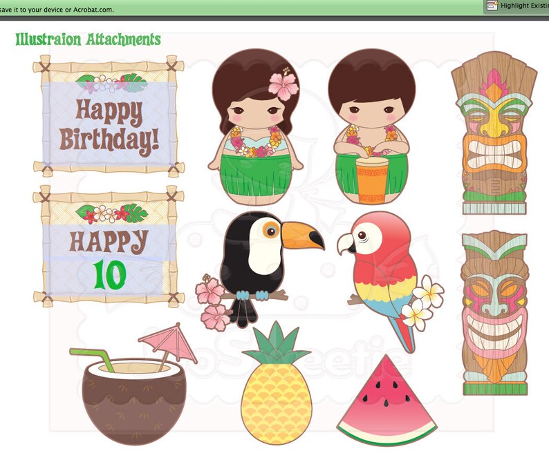 Aloha Luau Hawaiian Party Hat Printable PDF Download - Etsy