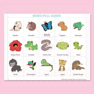 Rainforest Jungle Bingo Game Kitprintable PDF Download - Etsy