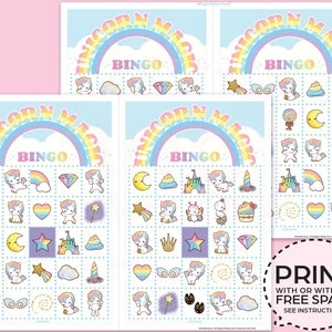 Unicorn Magic Bingo Game Kitprintable PDF Download - Etsy