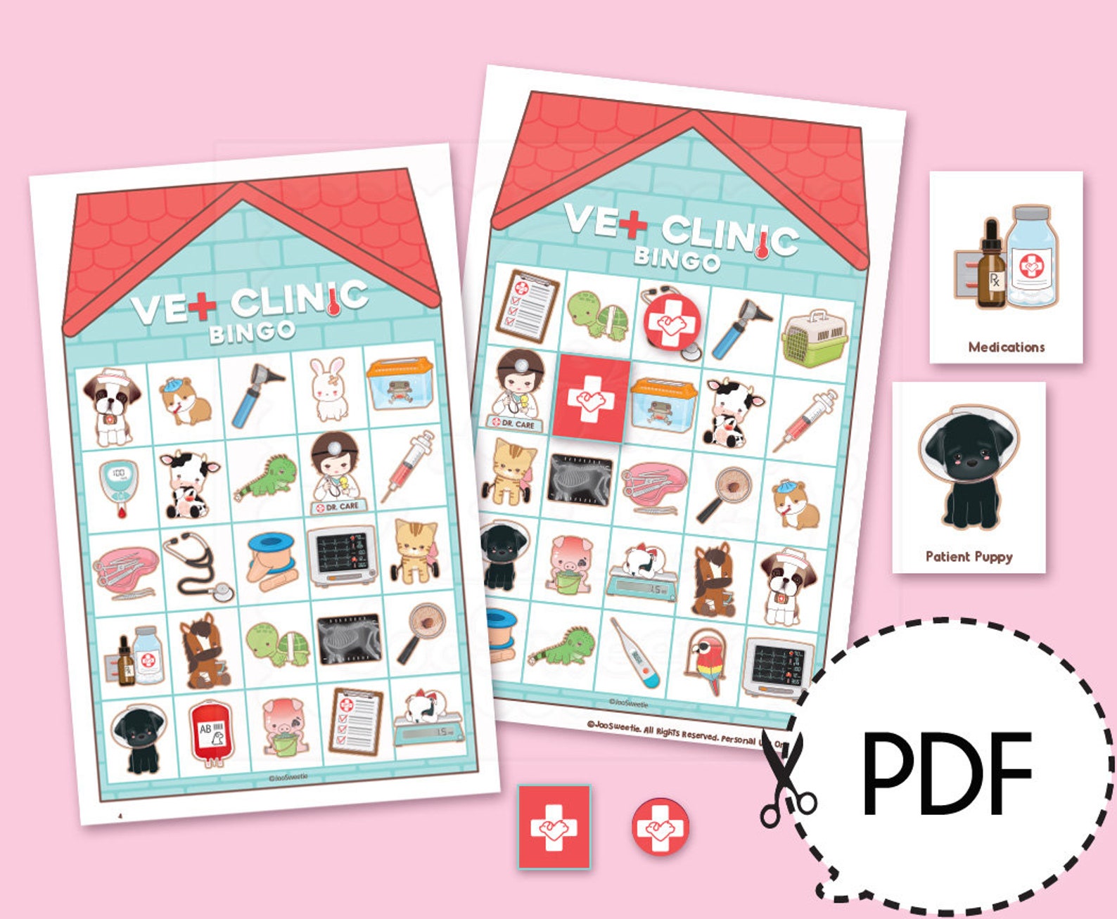 Vet Clinic Bingo Game KitPrintable PDF Download | Etsy