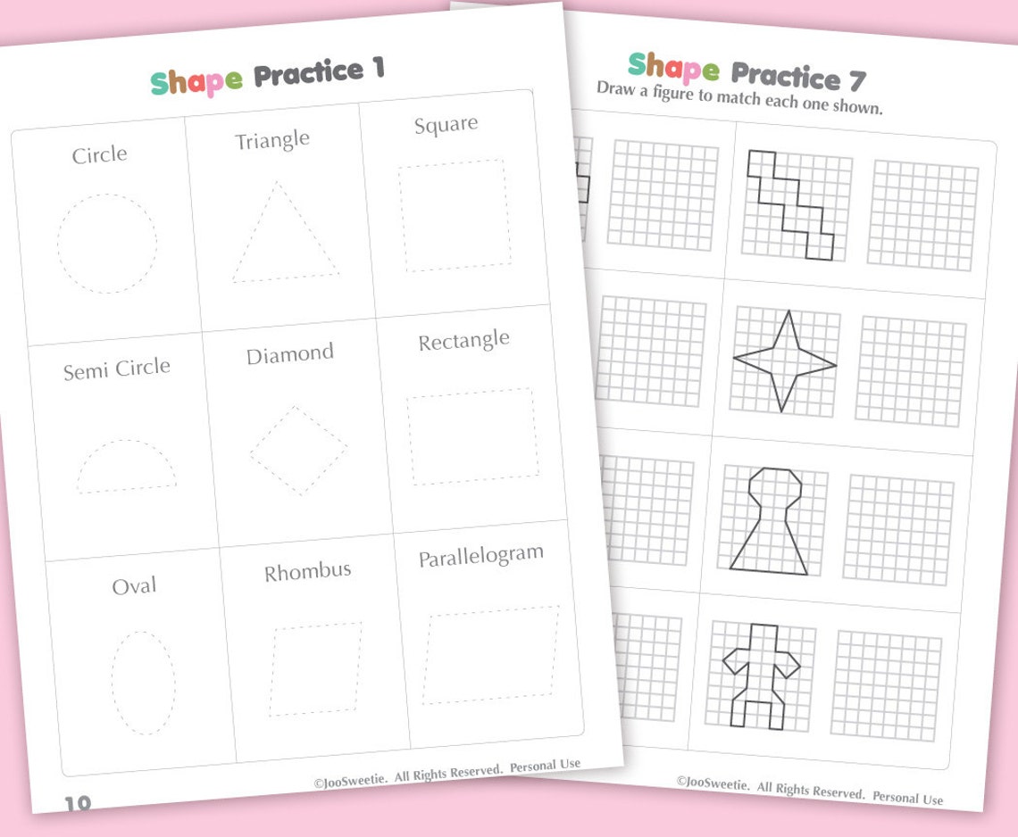 Color and Shape Flash Cards-printable PDF Download - Etsy