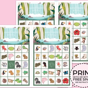 Rainforest Jungle Bingo Game Kitprintable PDF Download - Etsy