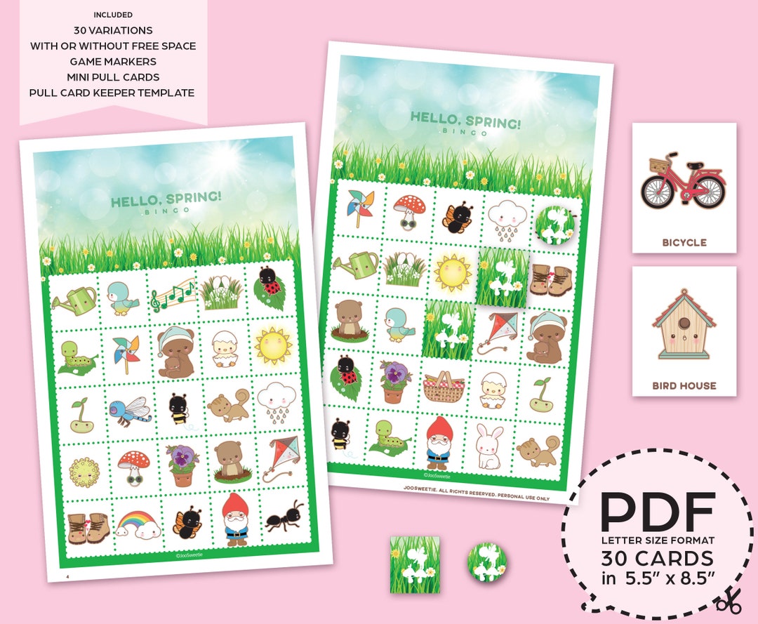 Hello, Spring Bingo Game Kit | PDF Download - Etsy