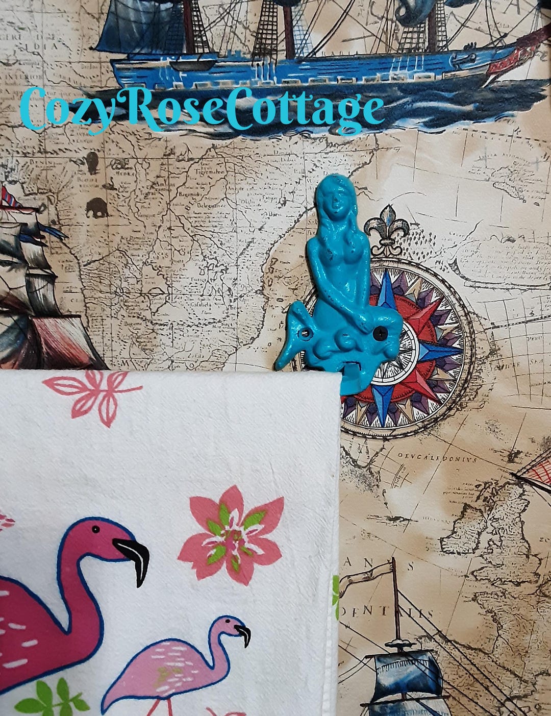 Mermaid Towel Bar, Display Bar for Your Nautical Beach Tropical Bath - Etsy