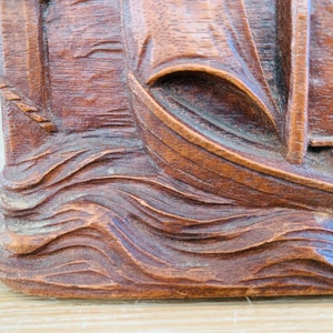 Vintage Syroco Wood Sailboat Bookends - Etsy