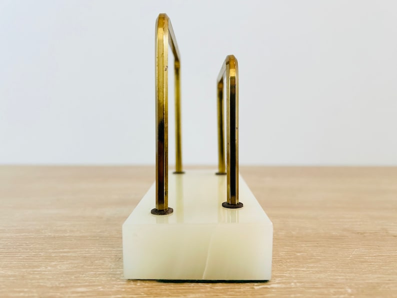 Vintage Marble Base Desk Organizer Letter Holder - Etsy
