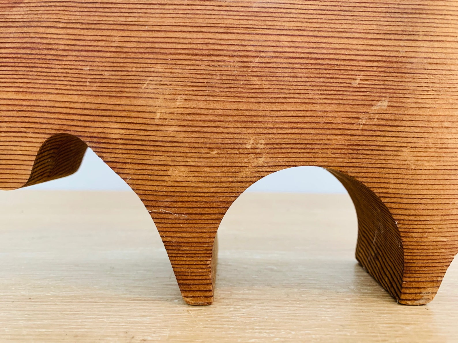 Vintage Wooden Buffalo Figure | Etsy