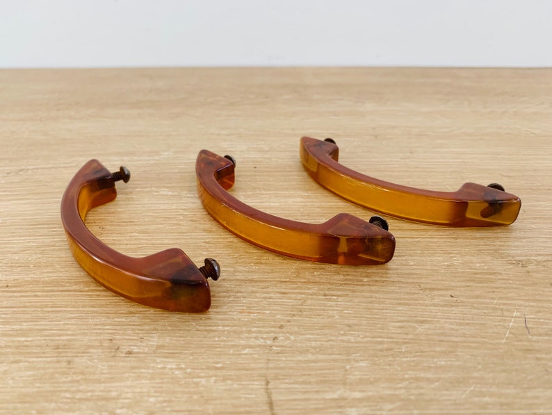Vintage Bakelite Drawer Handles Set of 3 - Etsy