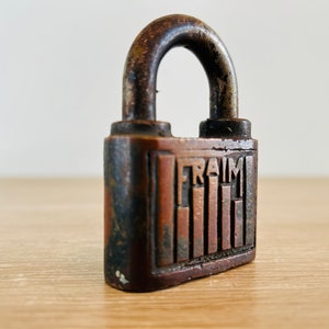 Vintage Fraim Brass Padlock Antique Lock No Key - Etsy