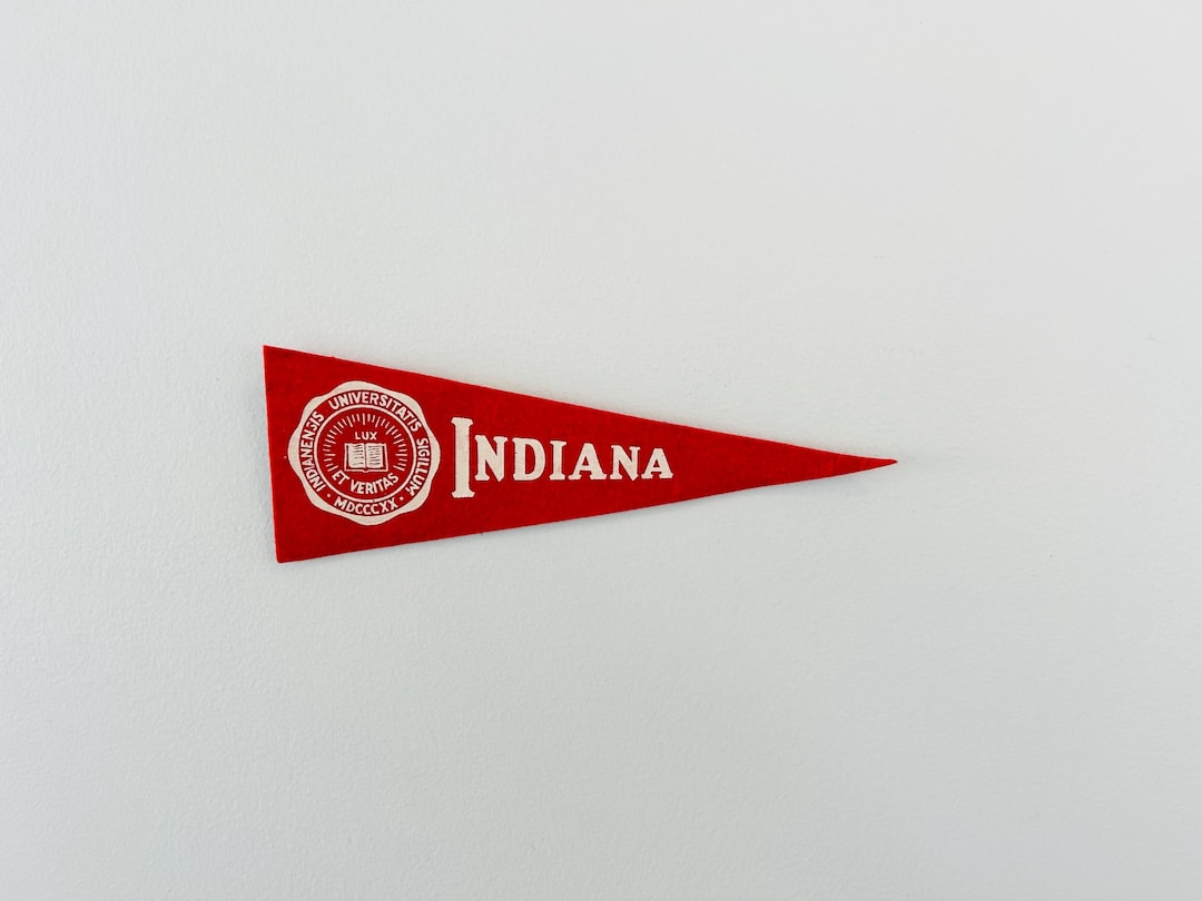 Vintage Small 9 Inch Indiana University Pennant IU Pennant Hormel ...