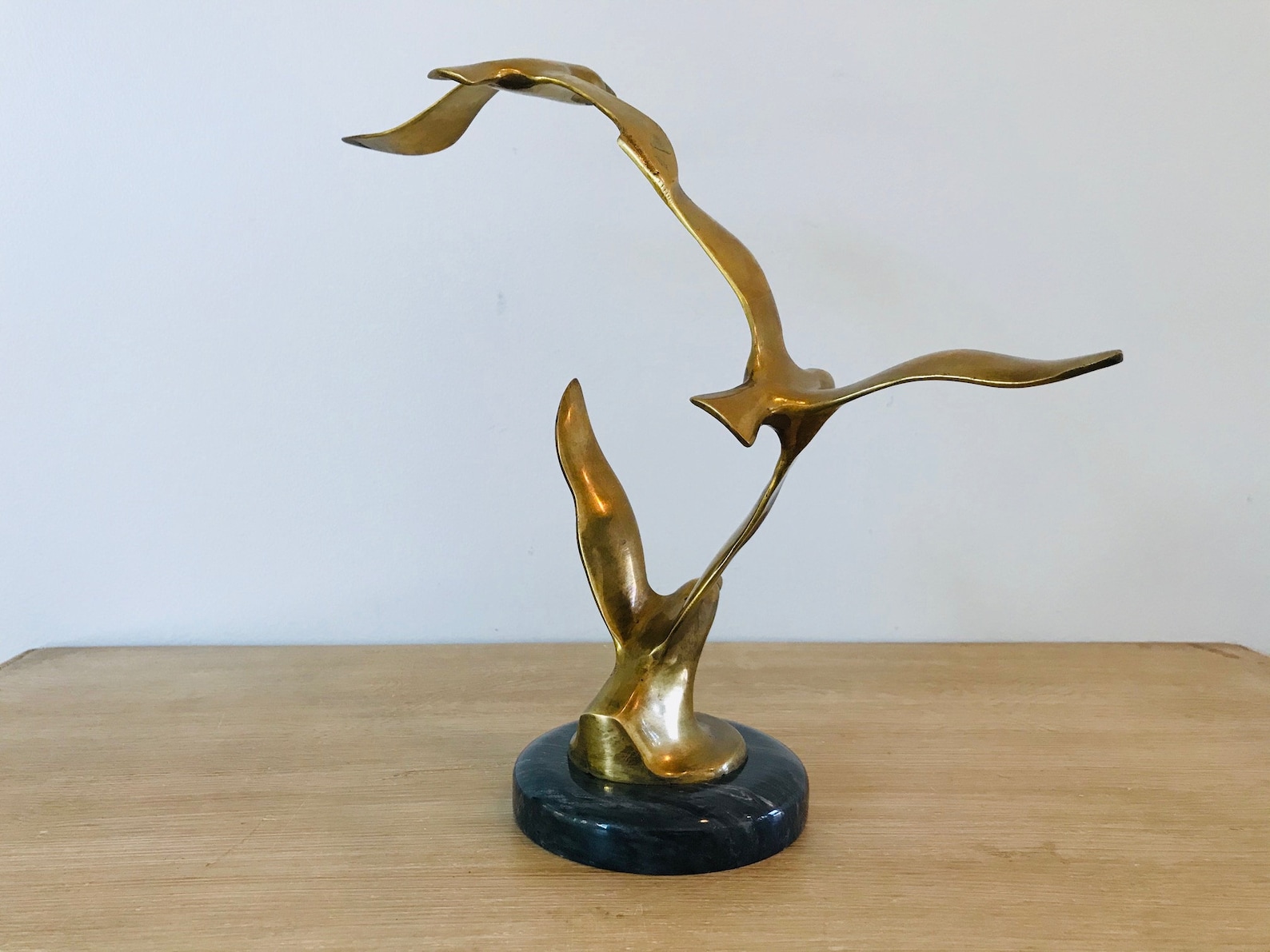 Vintage Mid Century Modern Solid Brass Seagull Sculpture - Etsy