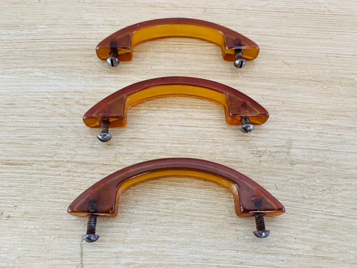 Vintage Bakelite Drawer Handles Set of 3 - Etsy