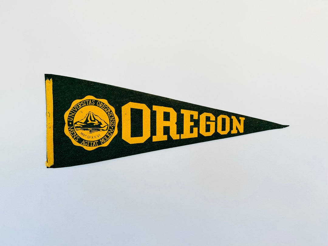 Vintage University Oregon Pennant - Etsy