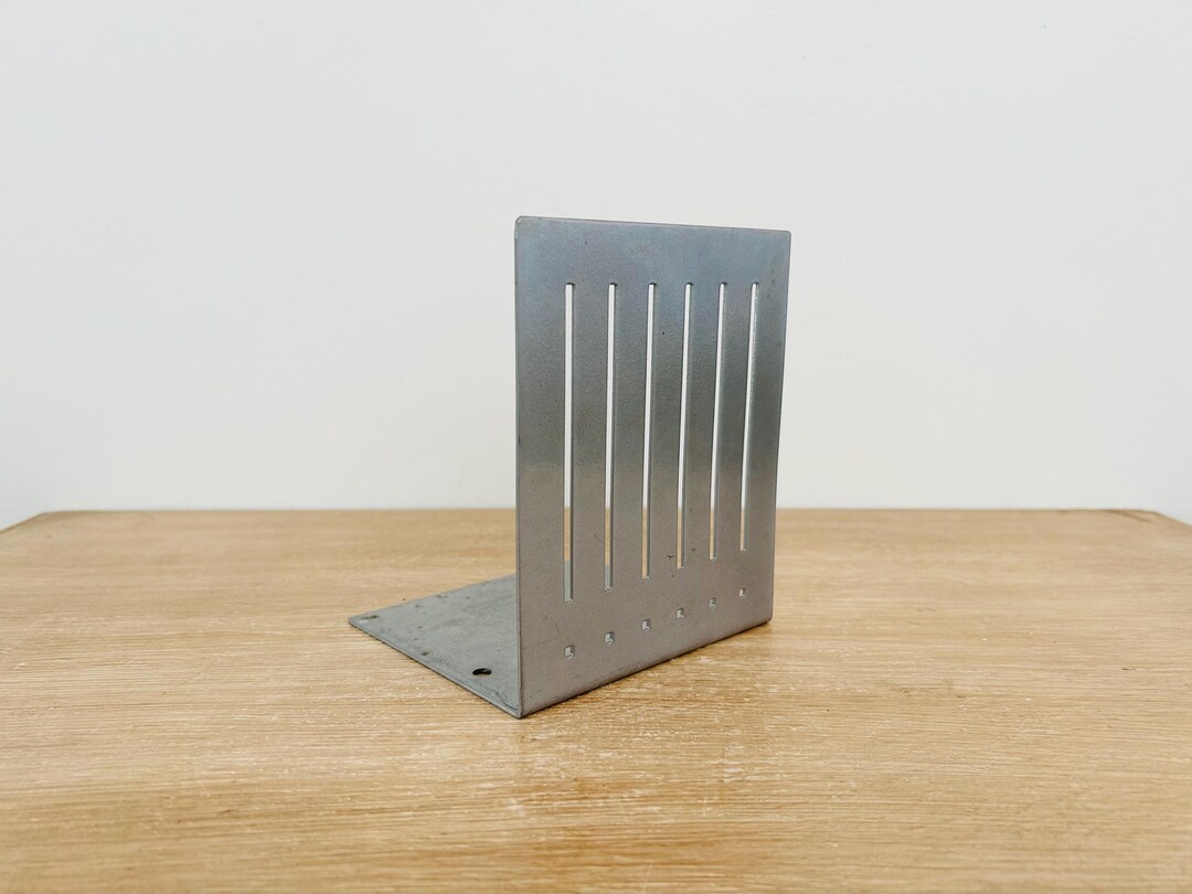Mid Century Modern Single Bookend - Silver Bookend by Spectrum Designs ...