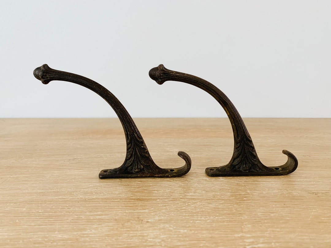 Vintage Industrial Coat Tree Hardware Double Hook Entry Way Hook Hat ...