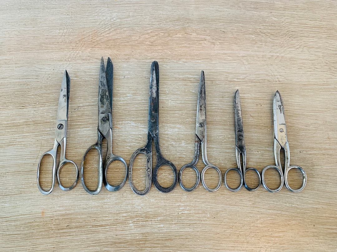 Vintage Scissors Shears - Set of 6 - Clauss, Kleencut, Griffon Italy ...