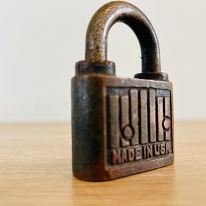 Vintage Fraim Brass Padlock Antique Lock No Key - Etsy