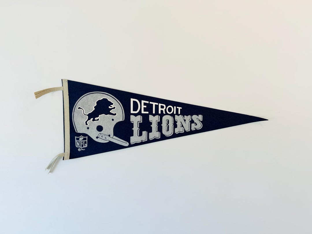 Vintage 1967 Detroit Lions NFL Football Pennant - Etsy