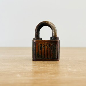 Vintage Fraim Brass Padlock Antique Lock No Key - Etsy
