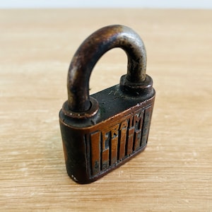 Vintage Fraim Brass Padlock Antique Lock No Key - Etsy
